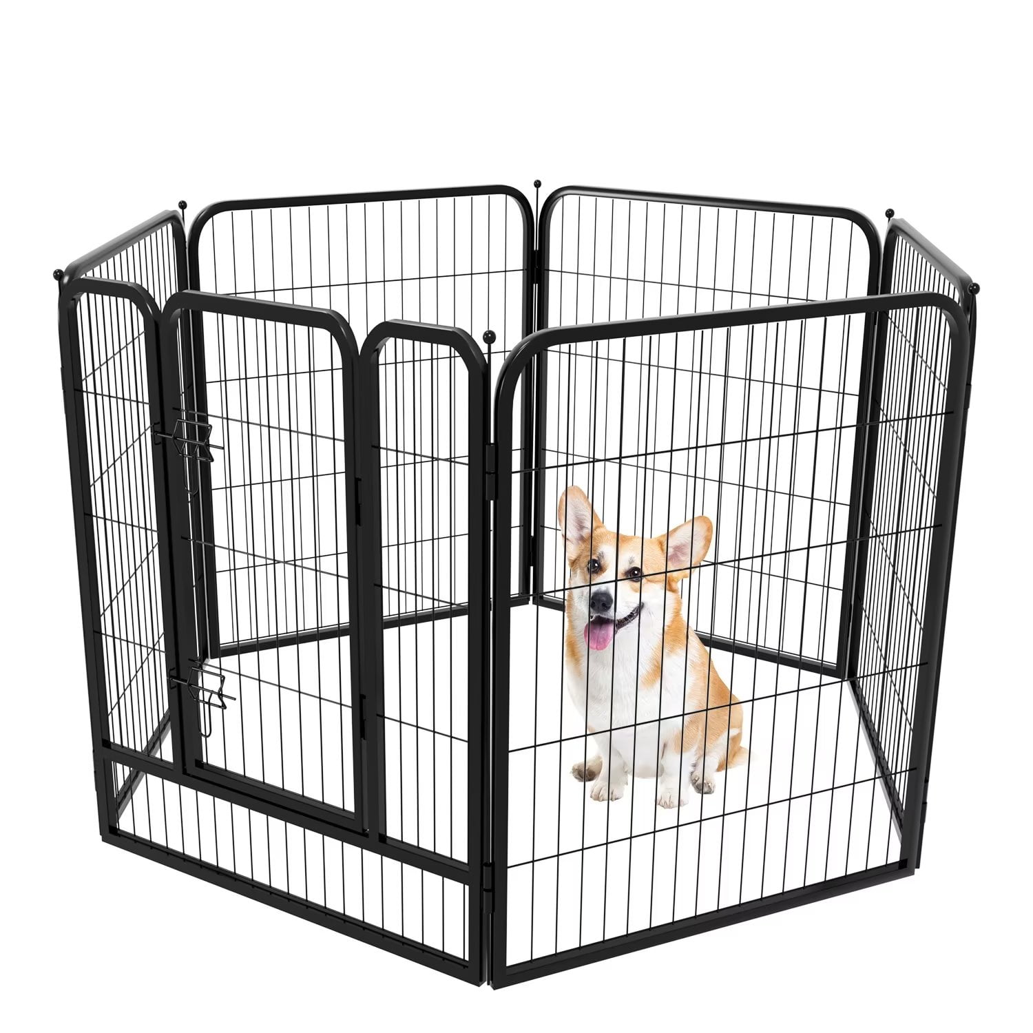 Gupamiga Foldable Plastic Dog Playpen for Small and Medium Dogs with ...