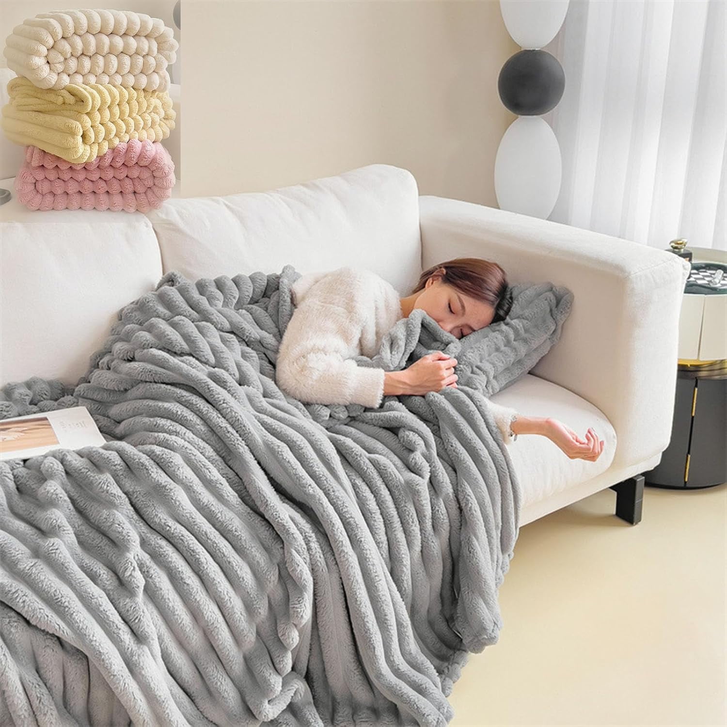 Cozique Blanket, Cozique Flannel Shacket, Bunny Blanket for Adults ...