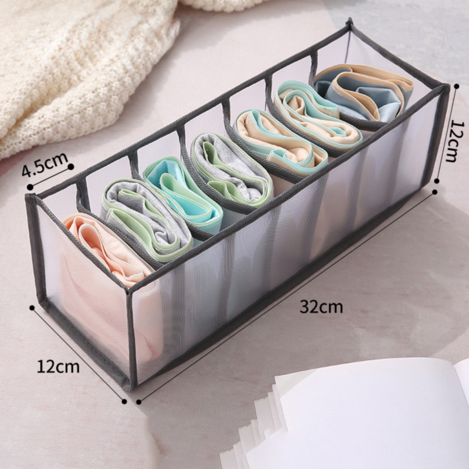 Cozival 4-Pack Mesh Drawer Organizer Bags - Multi-Compartment Closet ...
