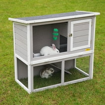 ZENY 37'' Small Animal Cage with 4 Tiers, 3 Ladders and 2 Front Doors ...