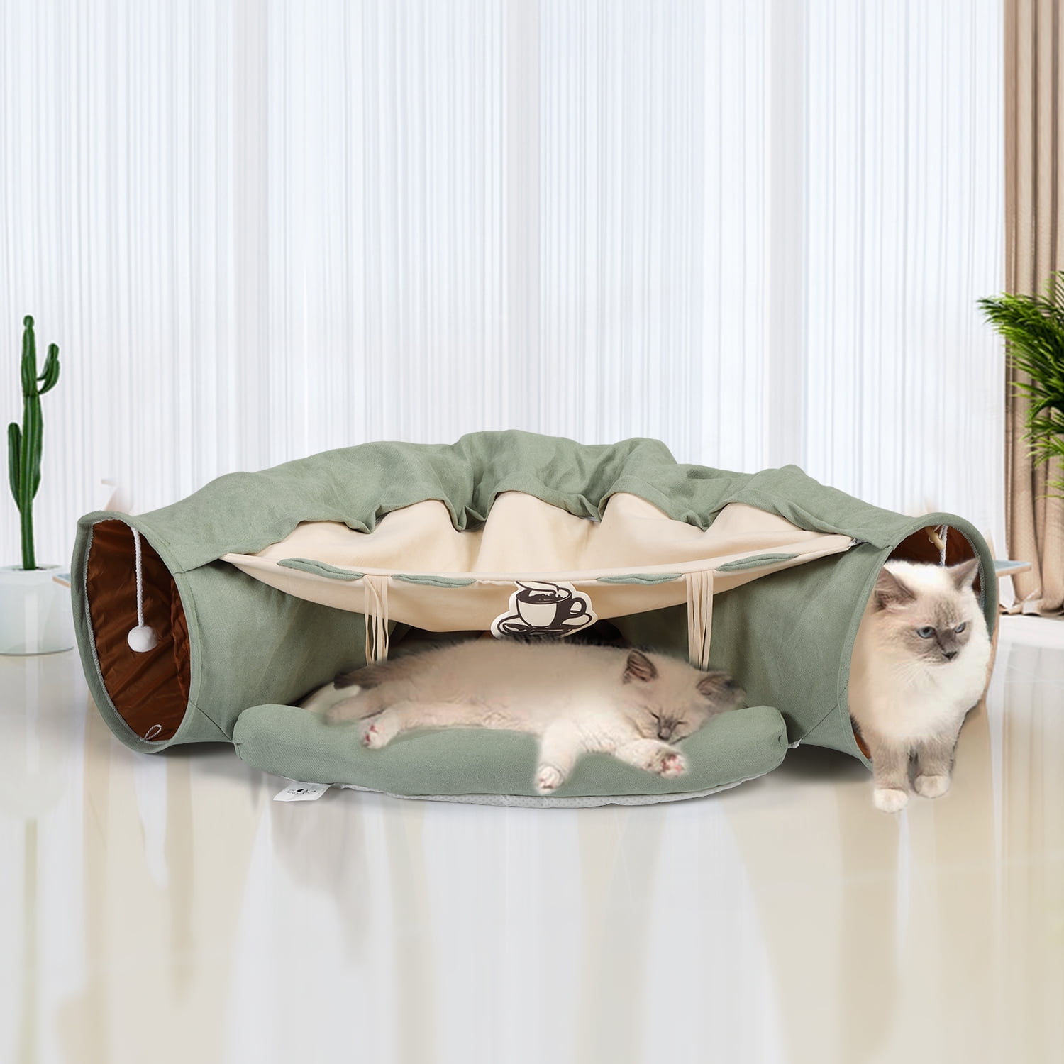Free Shipping! Coziwow 2-in-1 Cat Tunnel Tube Cat Tunnel Bed W ...