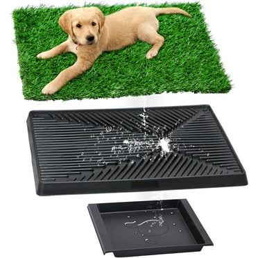 "Coziwow Indoor Pet Potty Training Mat, Fake Grass Dog Toilet Tray ...