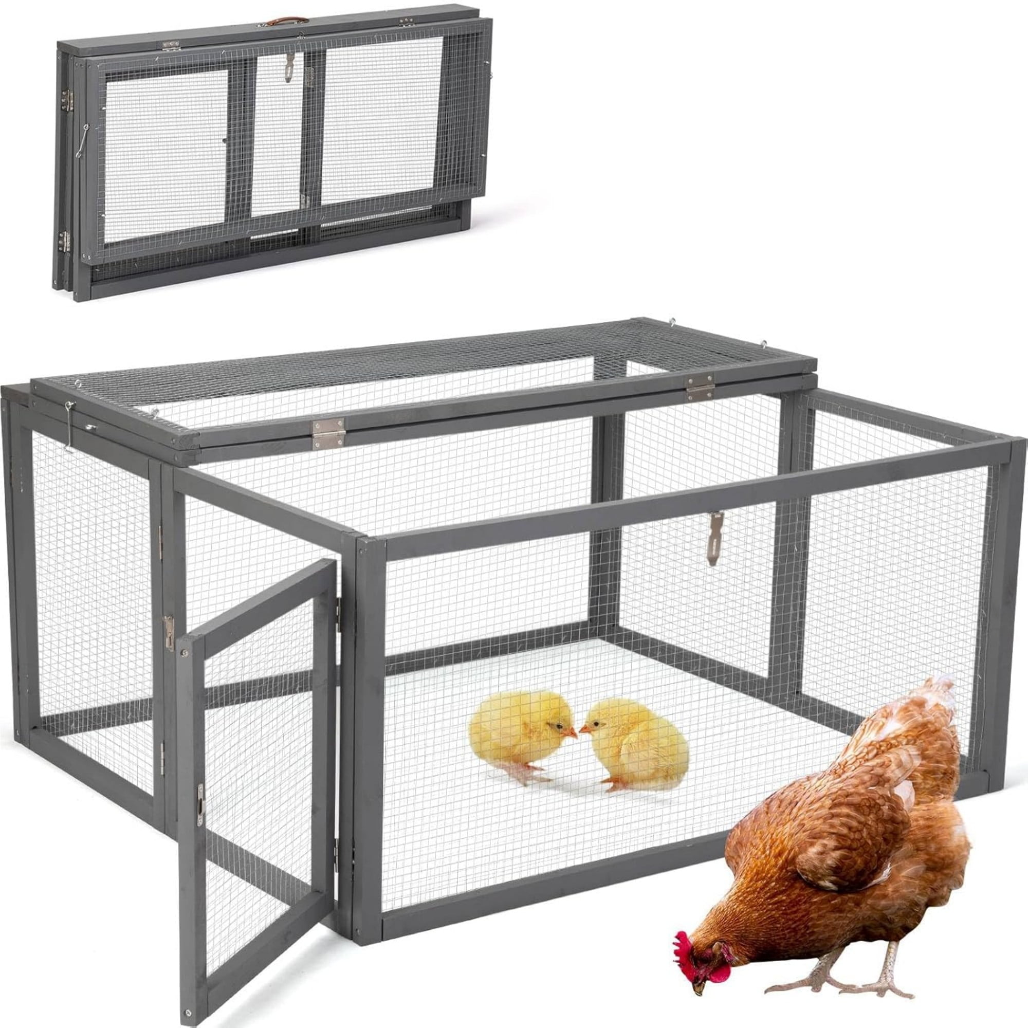 Coziwow Large Indoor & Outdoor Portable Pet Folding Chicken Coop Rabbit ...