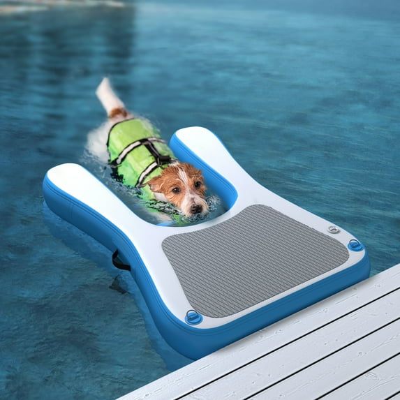 Coziwow Inflatable Dog Boat Ramp 60" L Dog Pool Ramp, Non-Slip Water ...