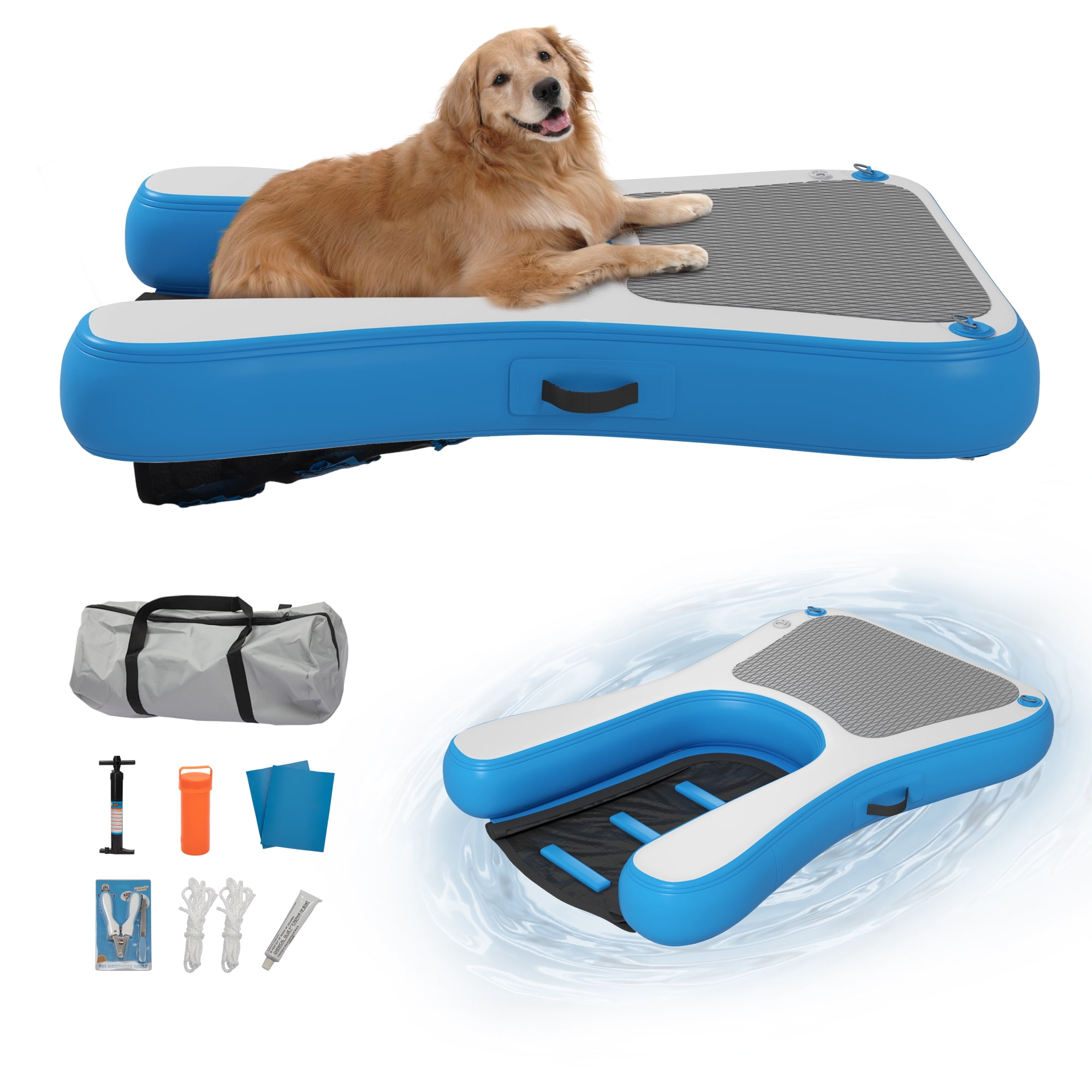 Coziwow Inflatable Floating Pet Ramp Dog Float Ladder for Large Dogs up ...