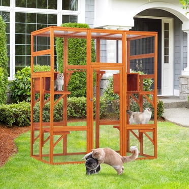 Dextrus 5-Tier Large Cat Cage with Hammock & Cube Storage, Ideal for 1 ...