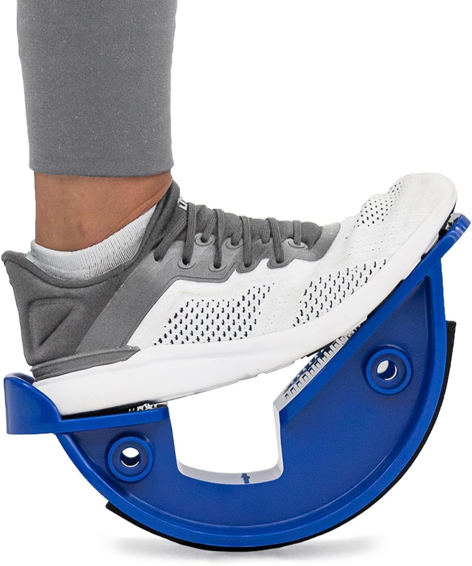 Cozlow Calf Stretcher & Foot Rocker (Blue) for Plantar Fasciitis ...