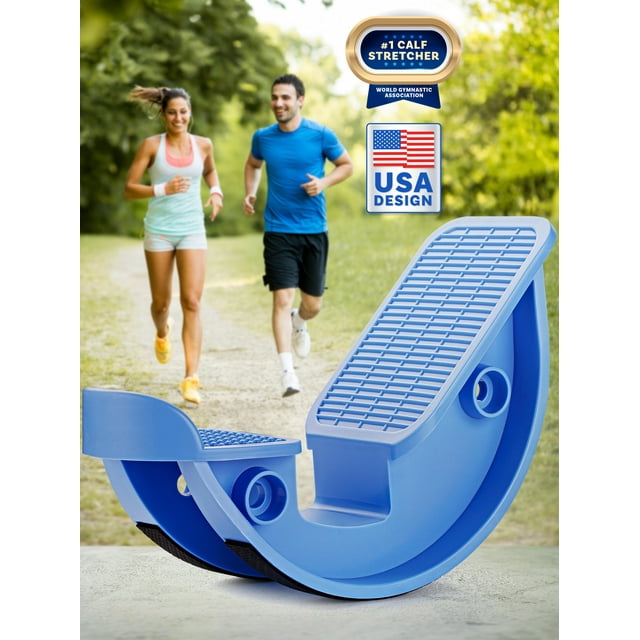 Cozlow Blue Calf Stretcher & Foot Rocker for Plantar Fasciitis ...