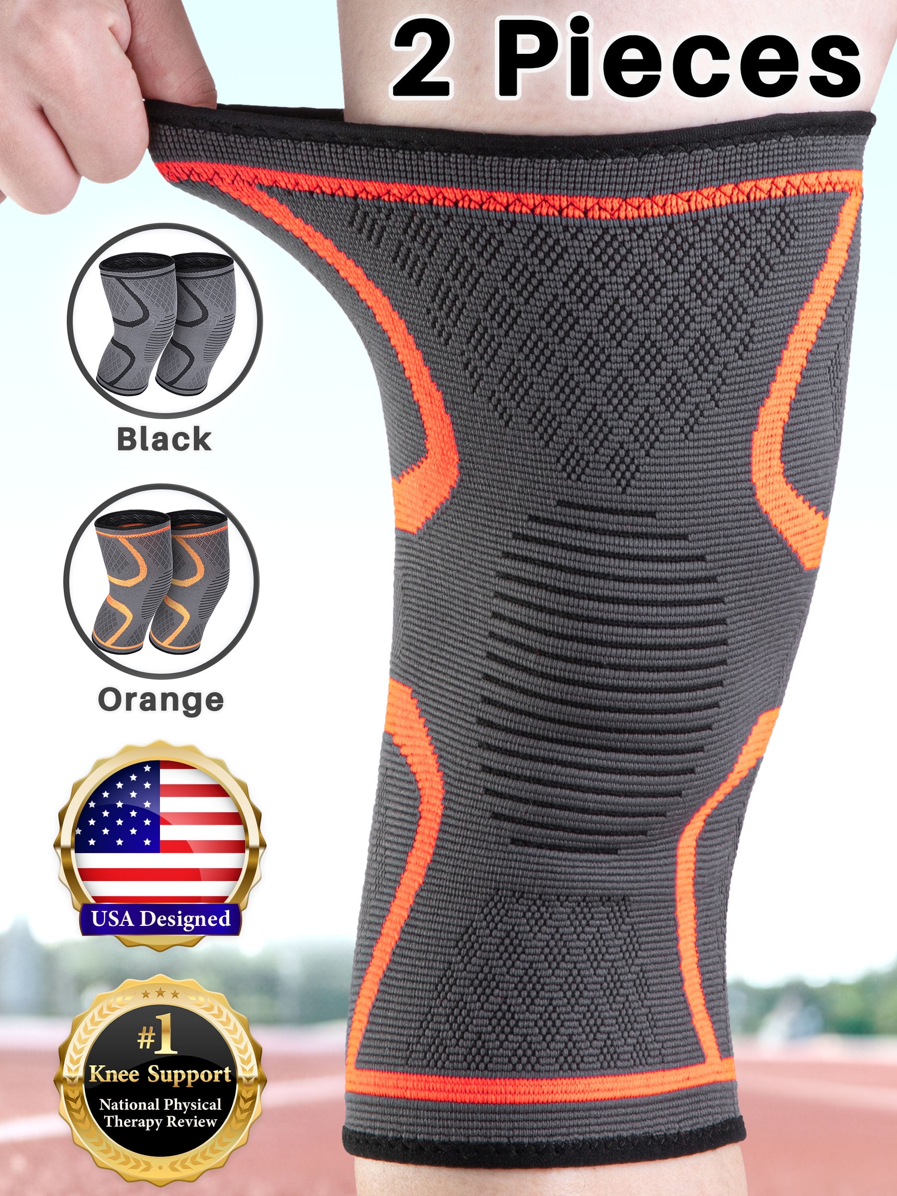 Cozlow Knee Brace for Arthritis & Torn Meniscus Relief (XL, 20-23"), 2 ...