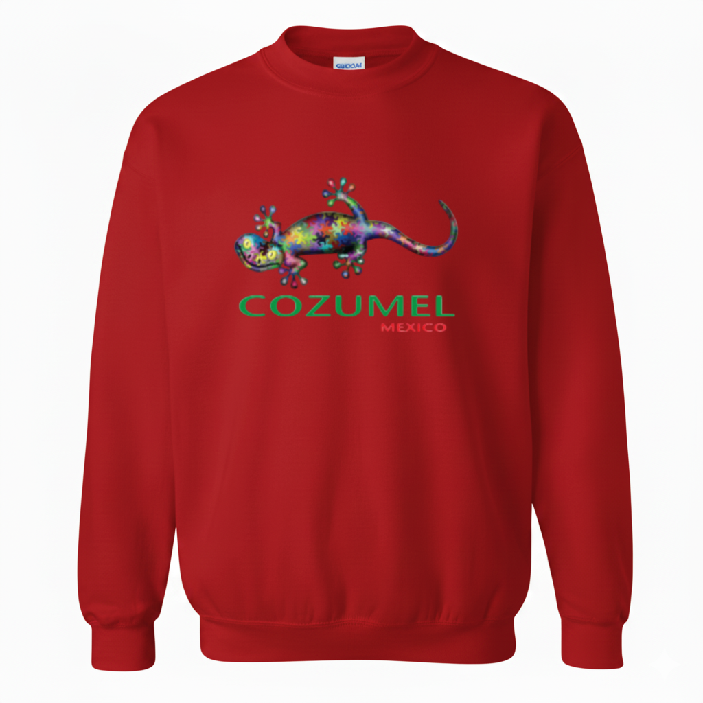 Cozumel Gecko Island Tropical Beach Souvenir Vacation Sweatshirt up to ...