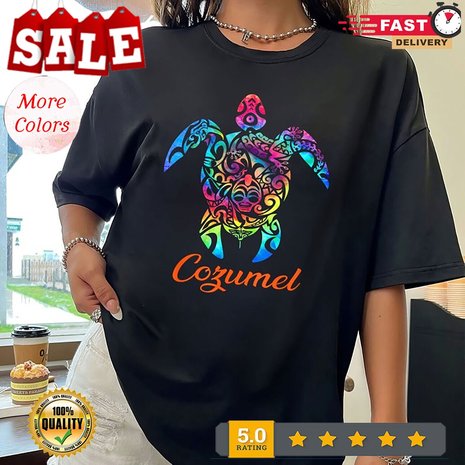 Cozumel Sea Turtle T-Shirt, Sea Turtle Family Vacation Summer 2024 ...