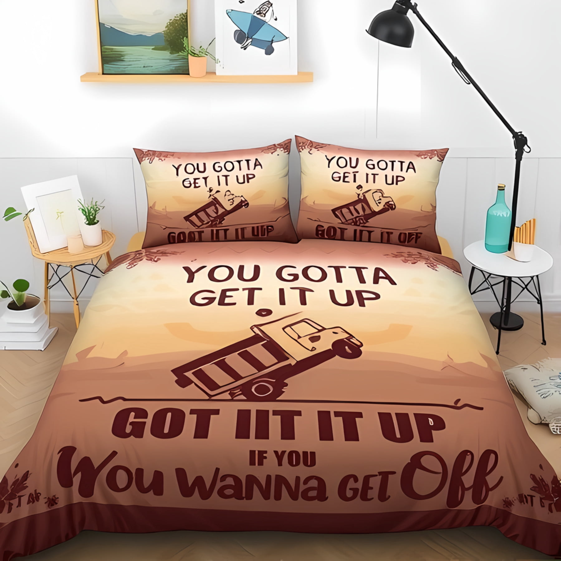 Cozy 3-Piece Desert Duvet Cover Set with Matching Pillows ...