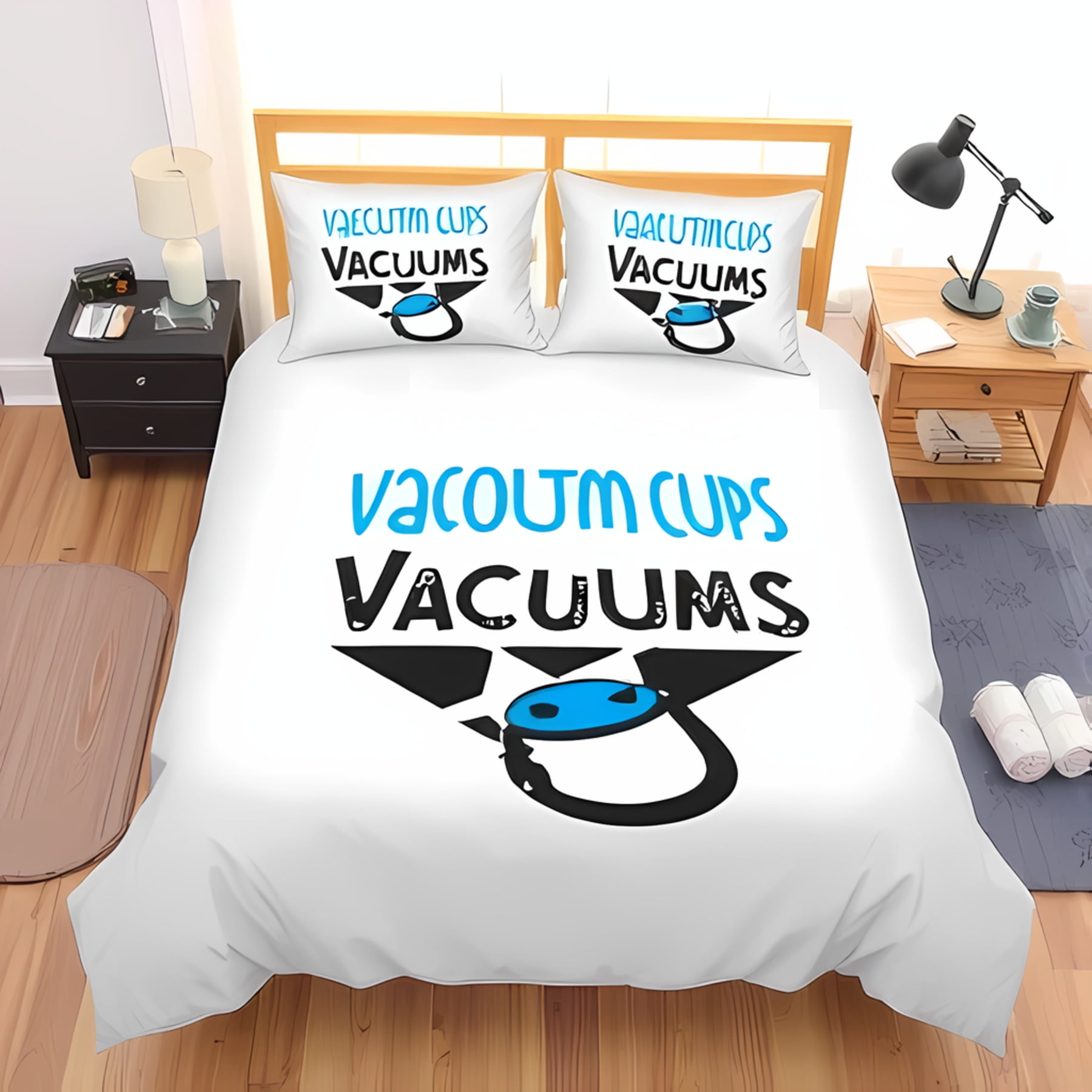 Cozy 3-Piece Duvet Cover Set with " CUPS" Design - Fun & Functional ...