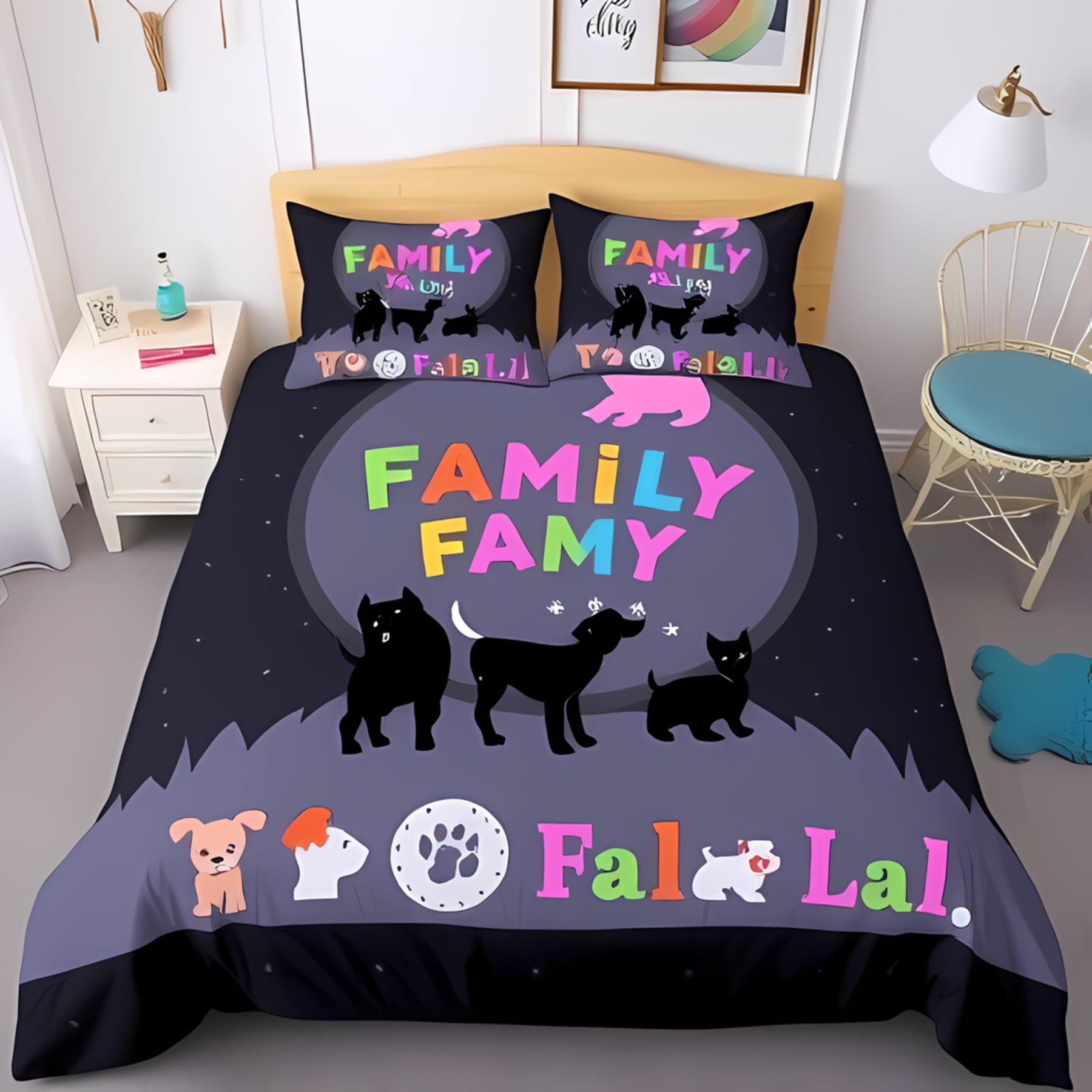Cozy 3-Piece Duvet Cover Set with Colorful Night Sky Design Featuring ...