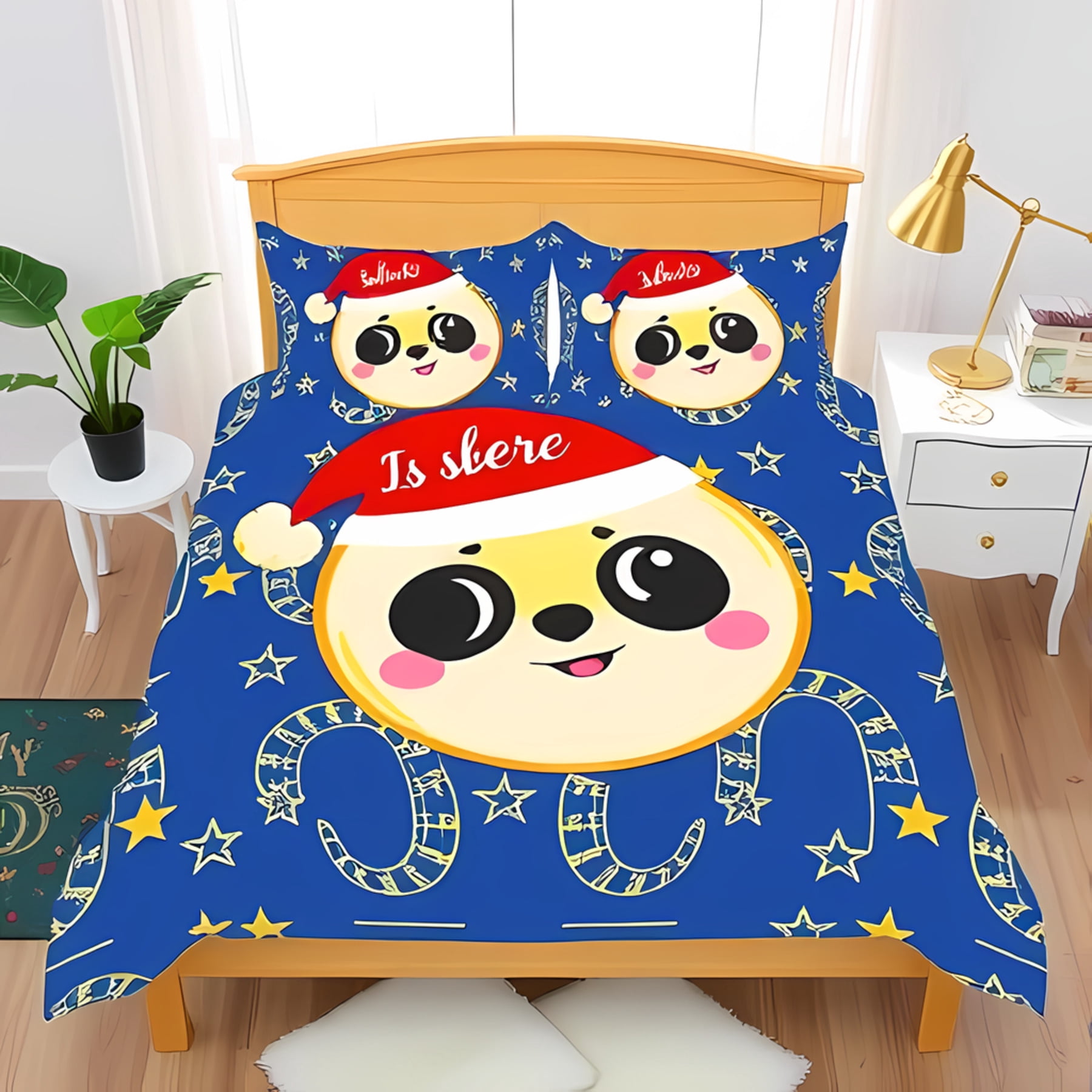 Cozy 3-Piece Duvet Cover Set with Playful Cartoon Sun Design Smiling ...