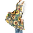 Cozy Adjustable Cross Back Aprons For Women With Pockets Cotton Linen ...