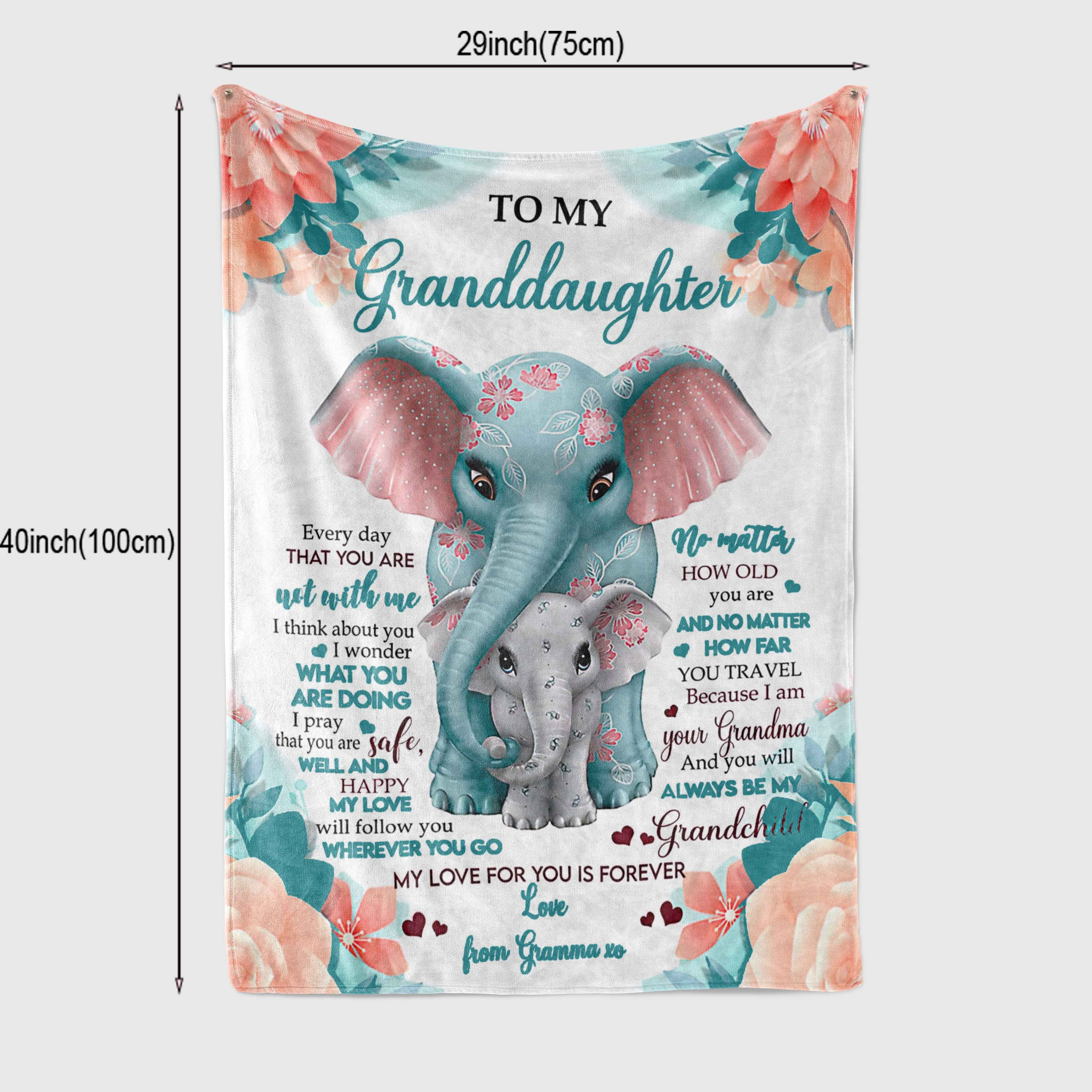 Cozy Allergy-Free Flannel Throw Blanket - Elephant Theme for ...