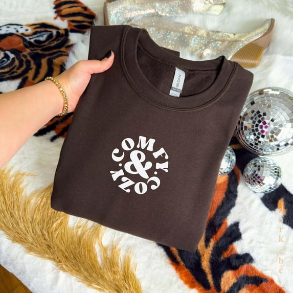 Cozy And Comfy Women Crewneck Sweatshirt, Comfy And Cozy Sweatshirt ...