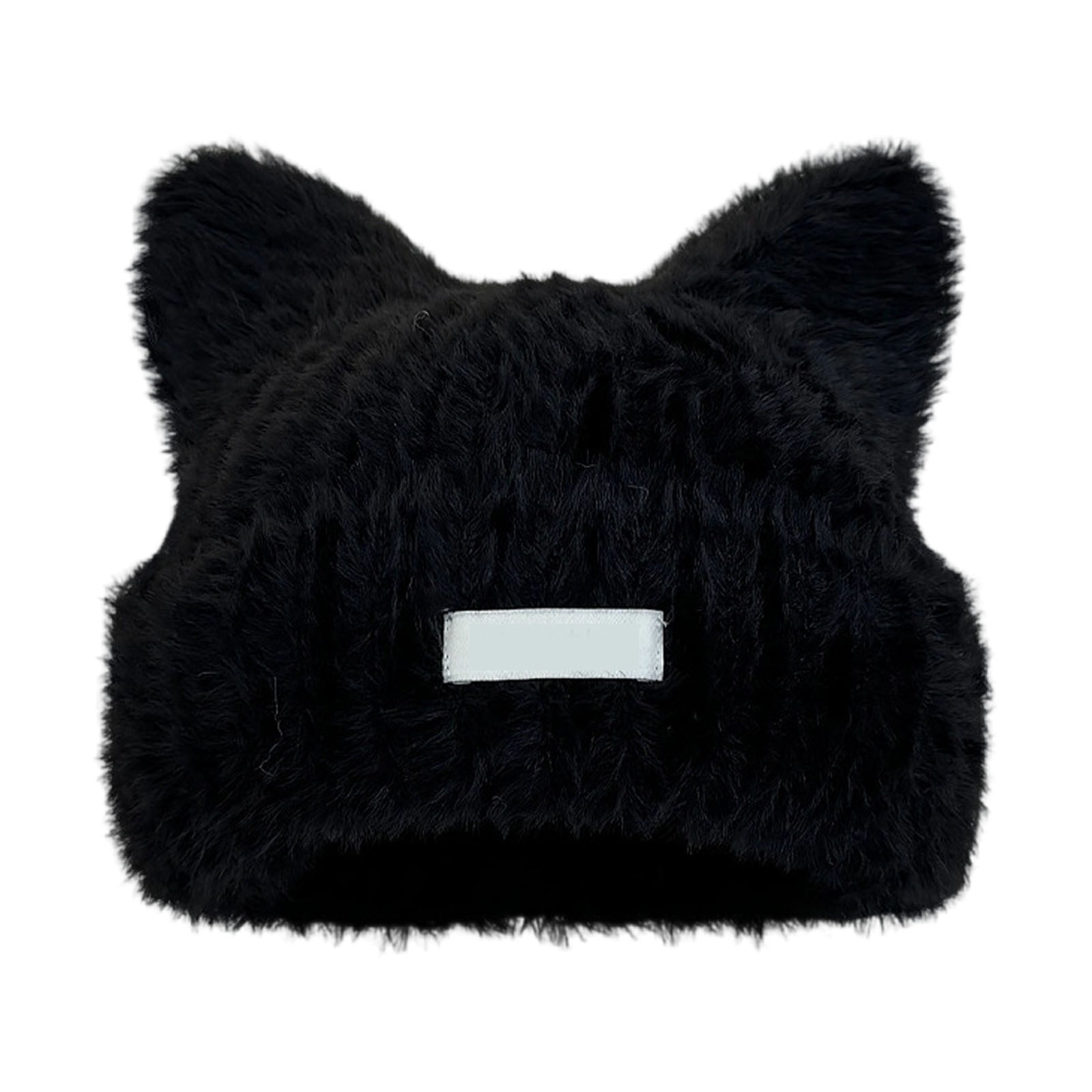 Cozy Animal Ear Knitted Winter Warm Hat For Girls Soft Yarn Cap With ...