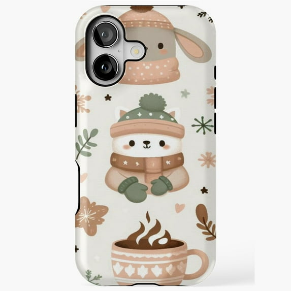 Cozy Animals Winter Clothes Phone Case with iPhone 17 to 11 Pro Max ...