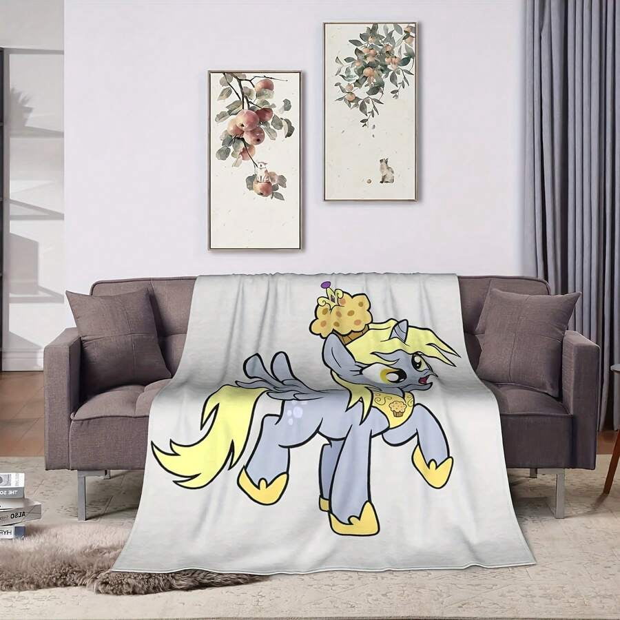 Cozy Art Blanket Cartoon Horse Design - Soft, Warm, And Decorative ...
