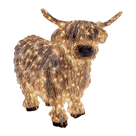 Cozy Atmosphere 3D Rechargeable Cow Decoration Resin Craft with LED ...