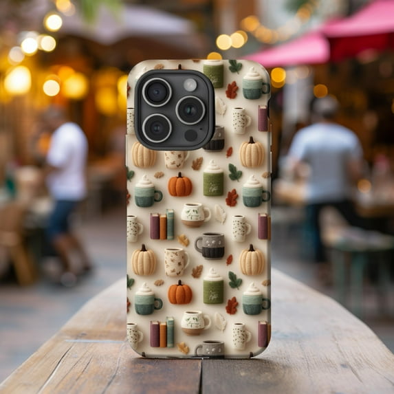 Cozy Autumn Books and Coffee MagSafe Phone Case for iPhone 17 to 11 Pro ...