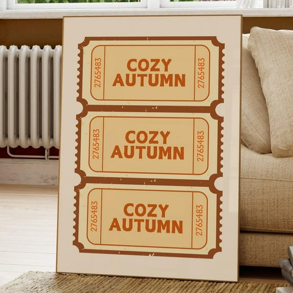 Cozy Autumn Poster: Wall Art, Print Fall Print, Cozy Season Decor ...