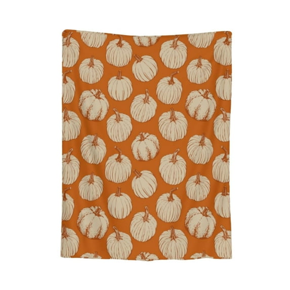 Cozy Autumn Pumpkin Themed Throw Blanket, Soft Flannel Plush Throws for ...