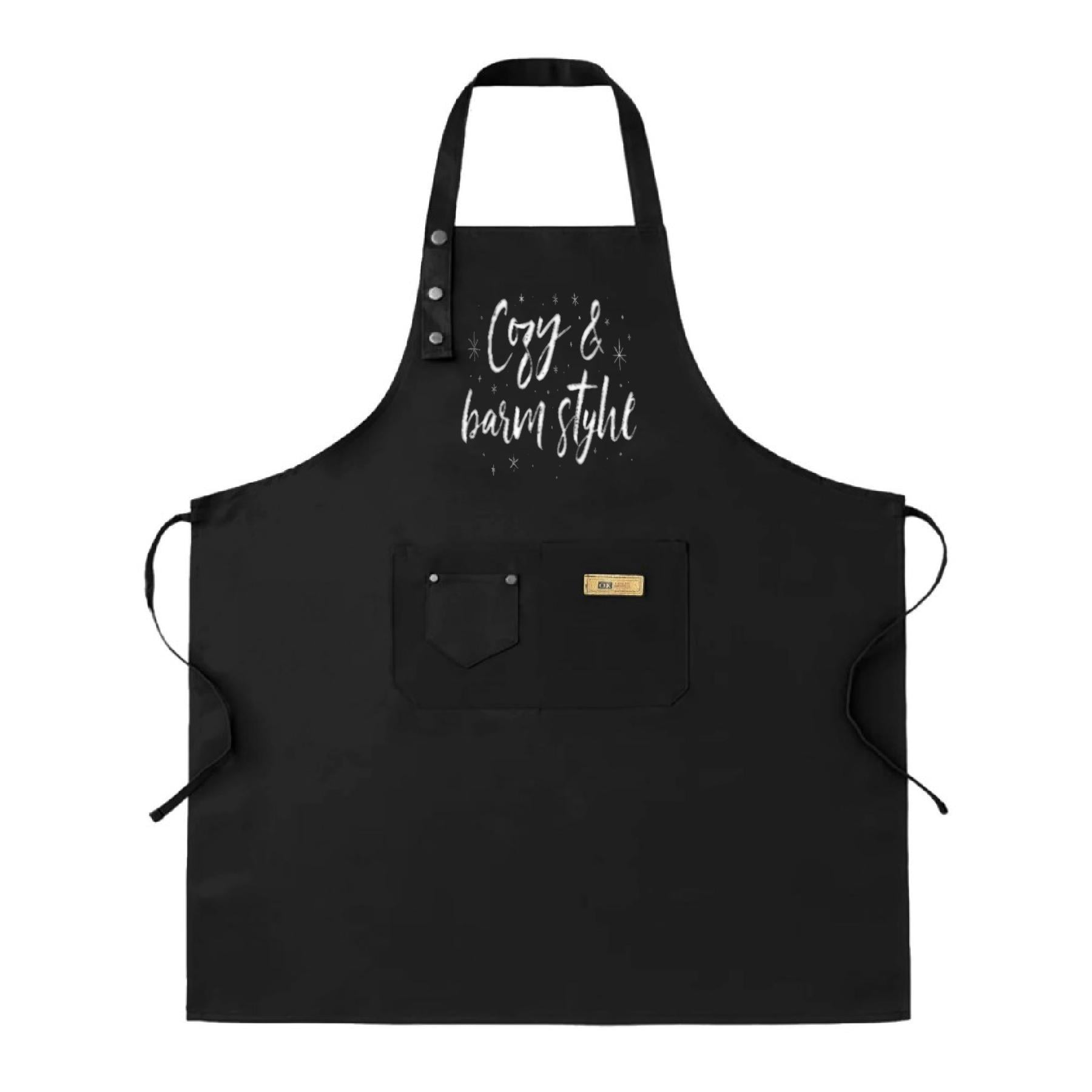 Cozy & Barn Style 2 Pack Adjustable Bib Apron with 2 Pockets - Stylish ...
