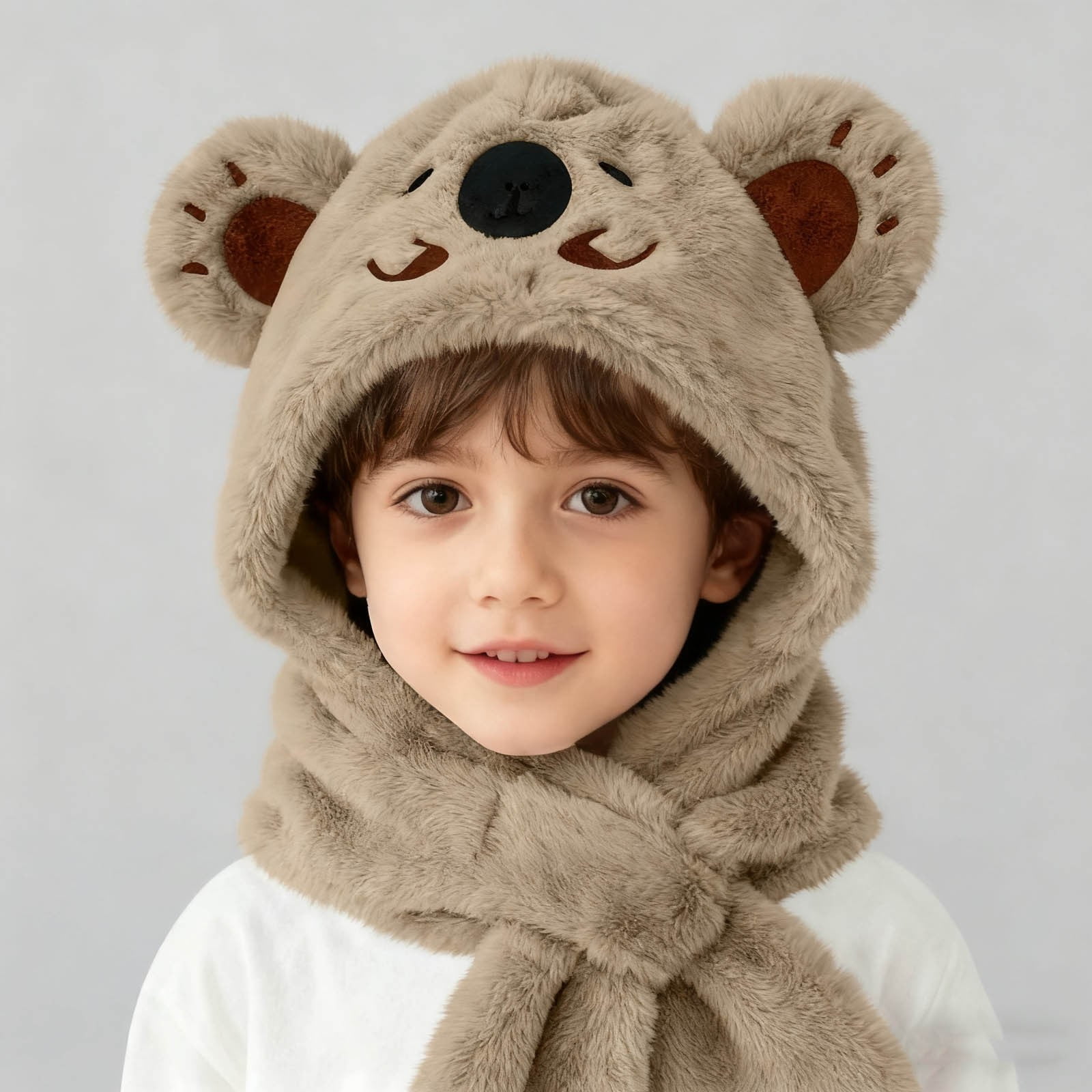 Cozy Bear Ears Winter Hat for Kids - Warm Fleece Ear Flap Hat with ...