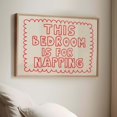 Cozy Bedroom Napping Quote Poster: Minimalist Home Decor UNFRAMED PAPER ...