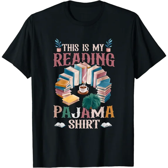 Cozy Book Lover Reading T-Shirt with Coffee & Books Design for ...