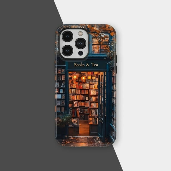 Cozy Books & Tea Phone Case Book Lover MagSafe Cover for iPhone 11–17 ...