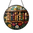 Cozy Bookshelf Scene Stained Glass Suncatcher – Decorative Window Art ...