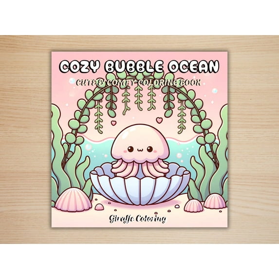 Cozy Bubble Ocean Coloring Book – 40 Underwater Relaxing Art Pages ...