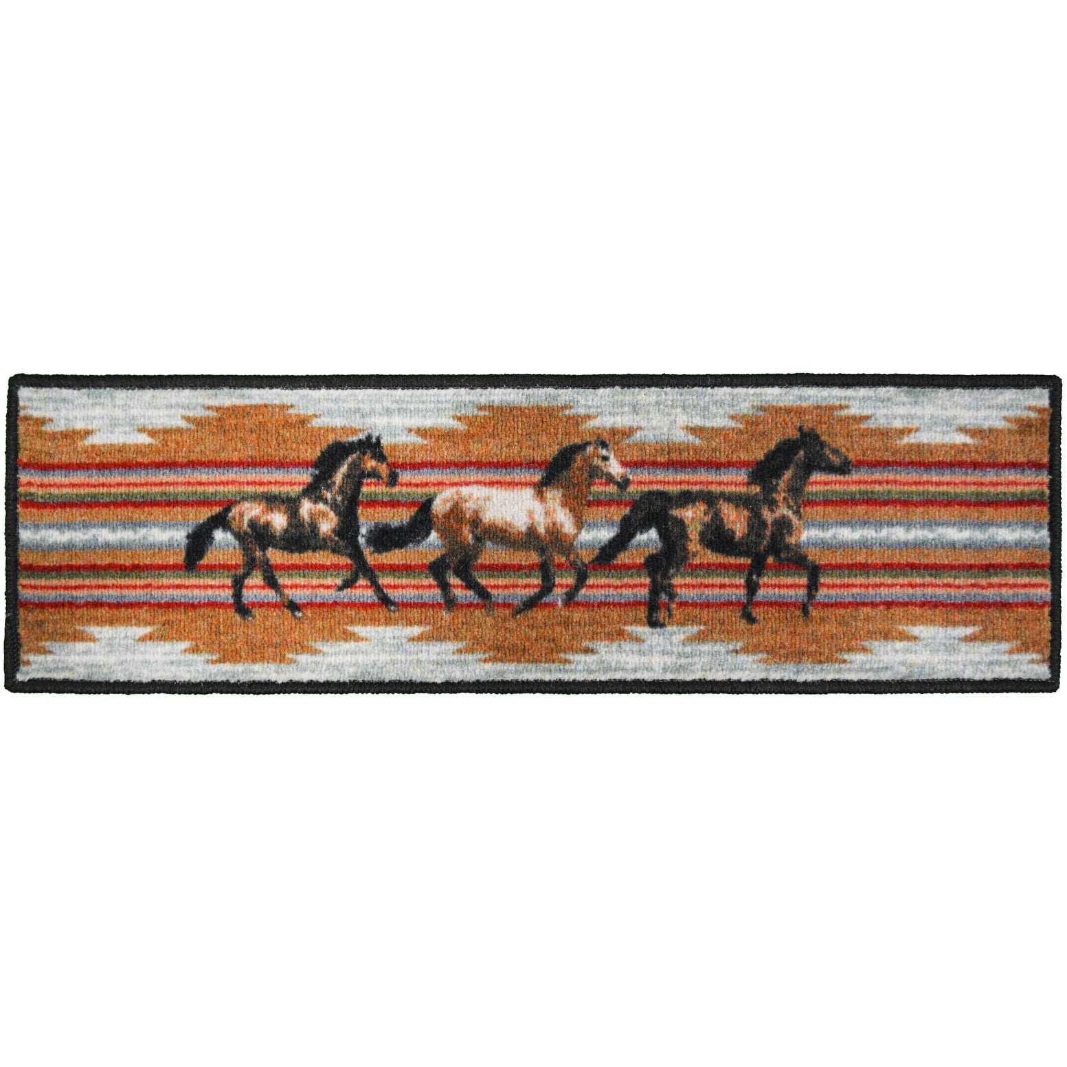 Cozy Cabin Gallop Tread Non Skid Lodge Stair Treads 9"x30" 9"x30" (Set ...