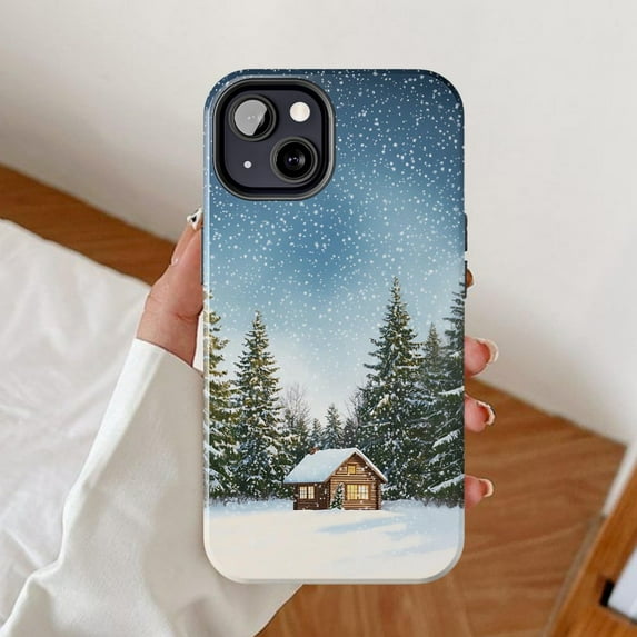 Cozy Cabin Holiday Christmas Tree Snow Winter Wonderland Phone Case 11 ...