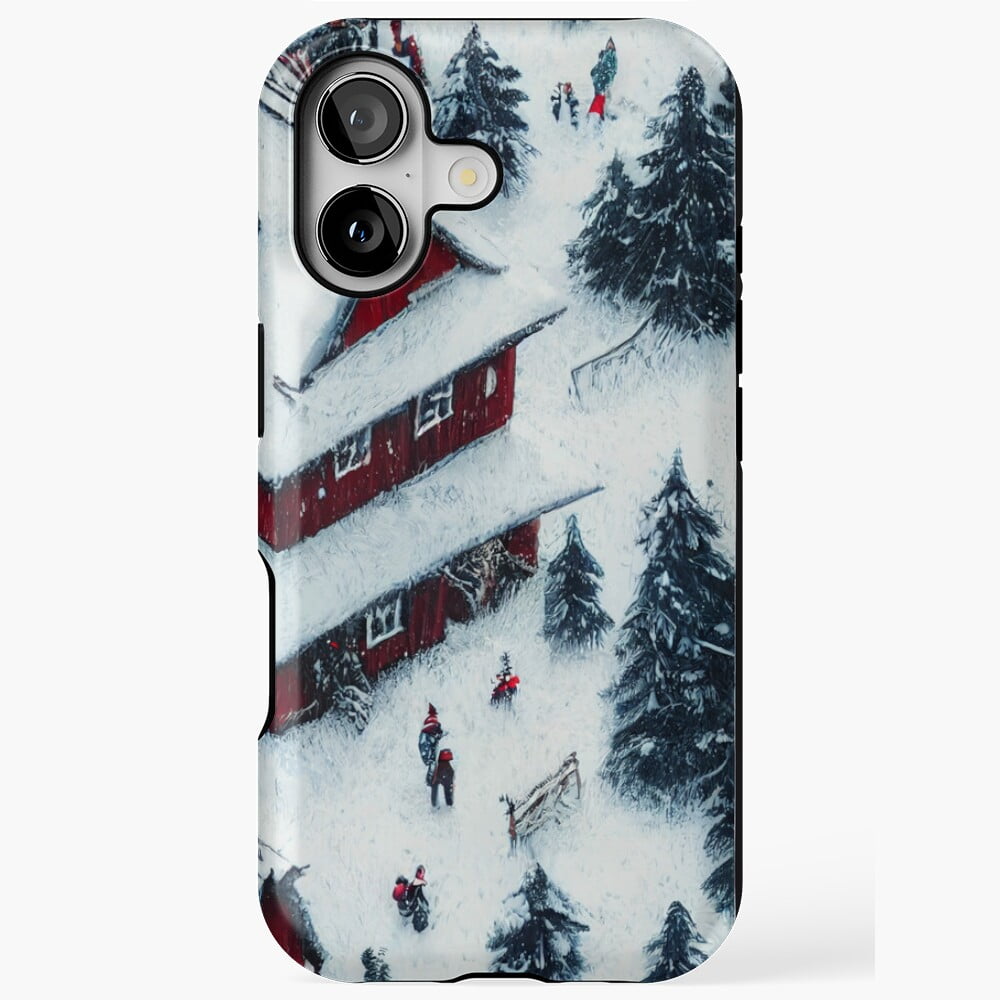 Cozy Cabin Nights Fun Protective Case for iPhone 11 12 13 14 15 16 17 ...