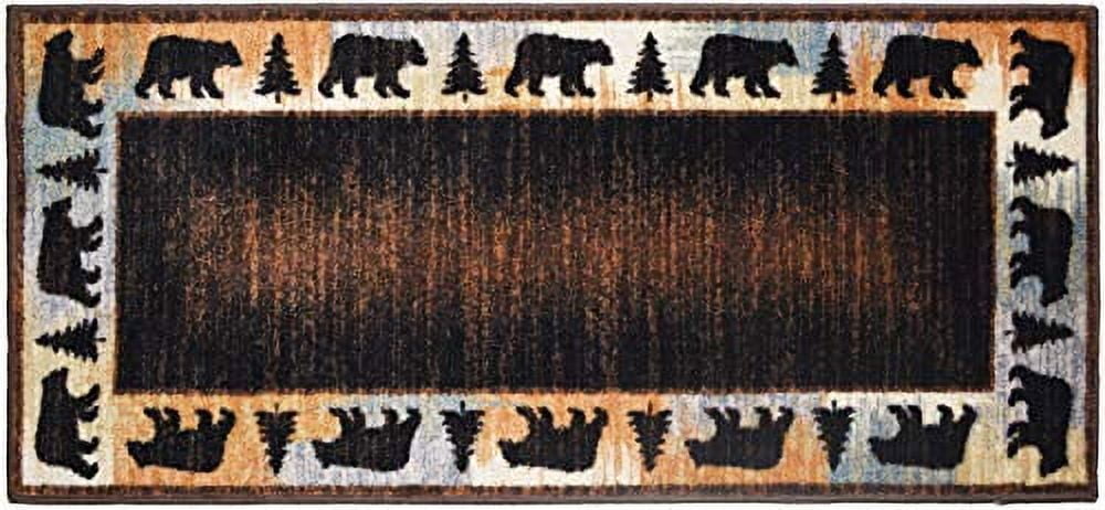 Cozy Cabin Wandering Bear Accent Rug, 30"x46", Brown - Walmart.com