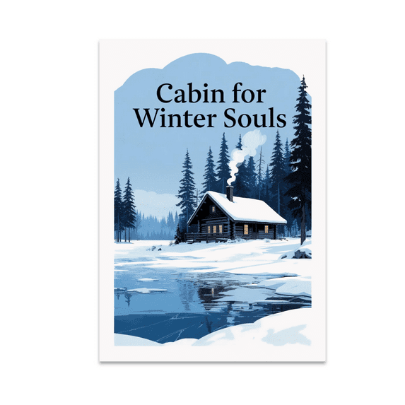 Cozy Cabin Winter Scene - Home Decor - 13x19 Poster Print - Walmart.com
