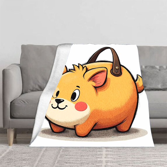 Cozy Cartoon Animal Flannel Blanket - Soft Warm Durable Design with ...