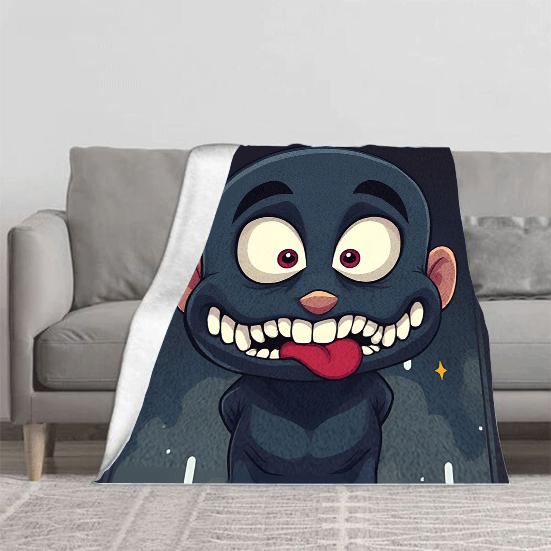 Cozy Cartoon Character Flannel Blanket - Soft Warm Durable Design for ...