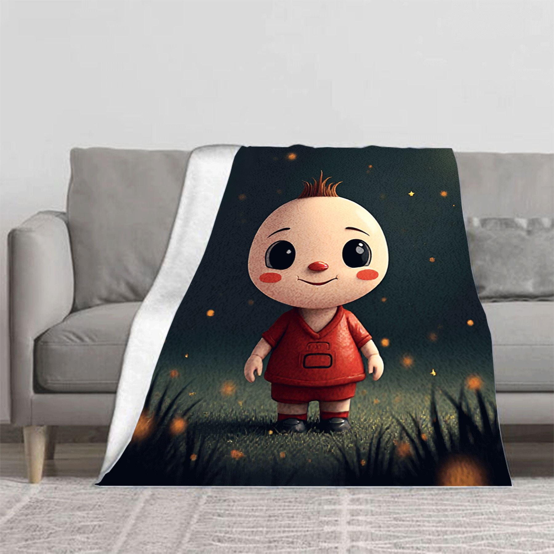 Cozy Cartoon Character Flannel Blanket - Soft Warm Durable Design for ...