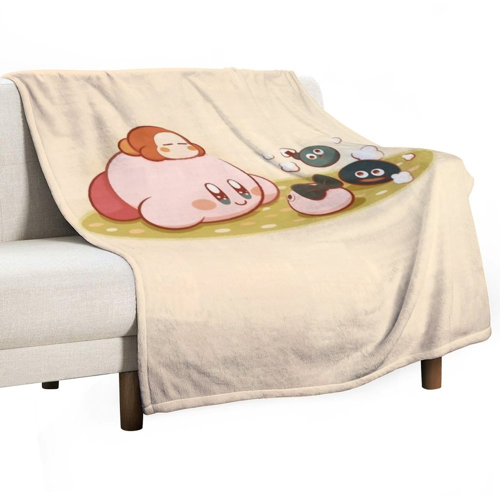 Cozy Cartoon Kirby Themed Blanket - Ultra-Soft Fleece Throw Warm ...