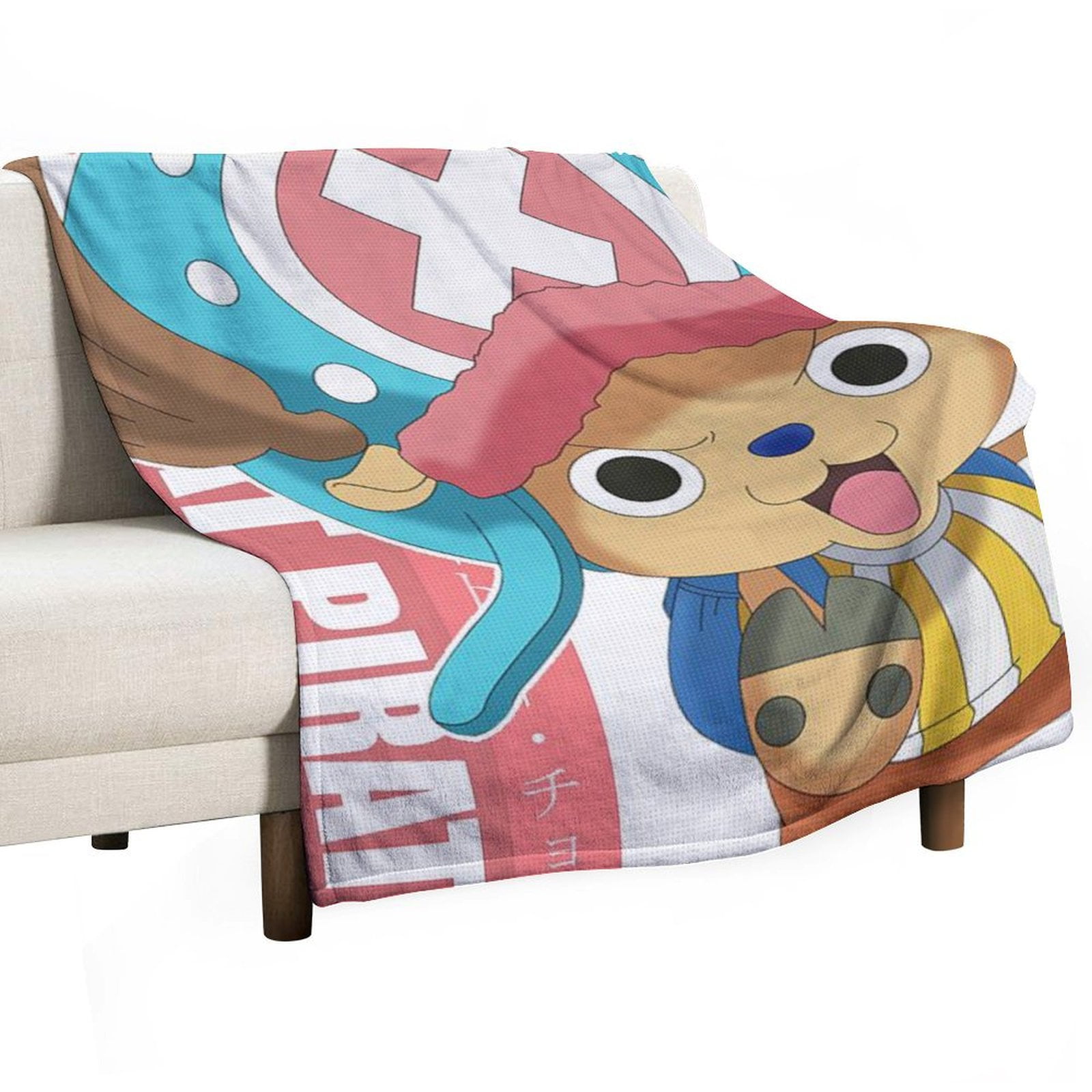 Cozy Cartoon One Piece Chopper Themed Blanket - Ultra-Soft Fleece Throw ...