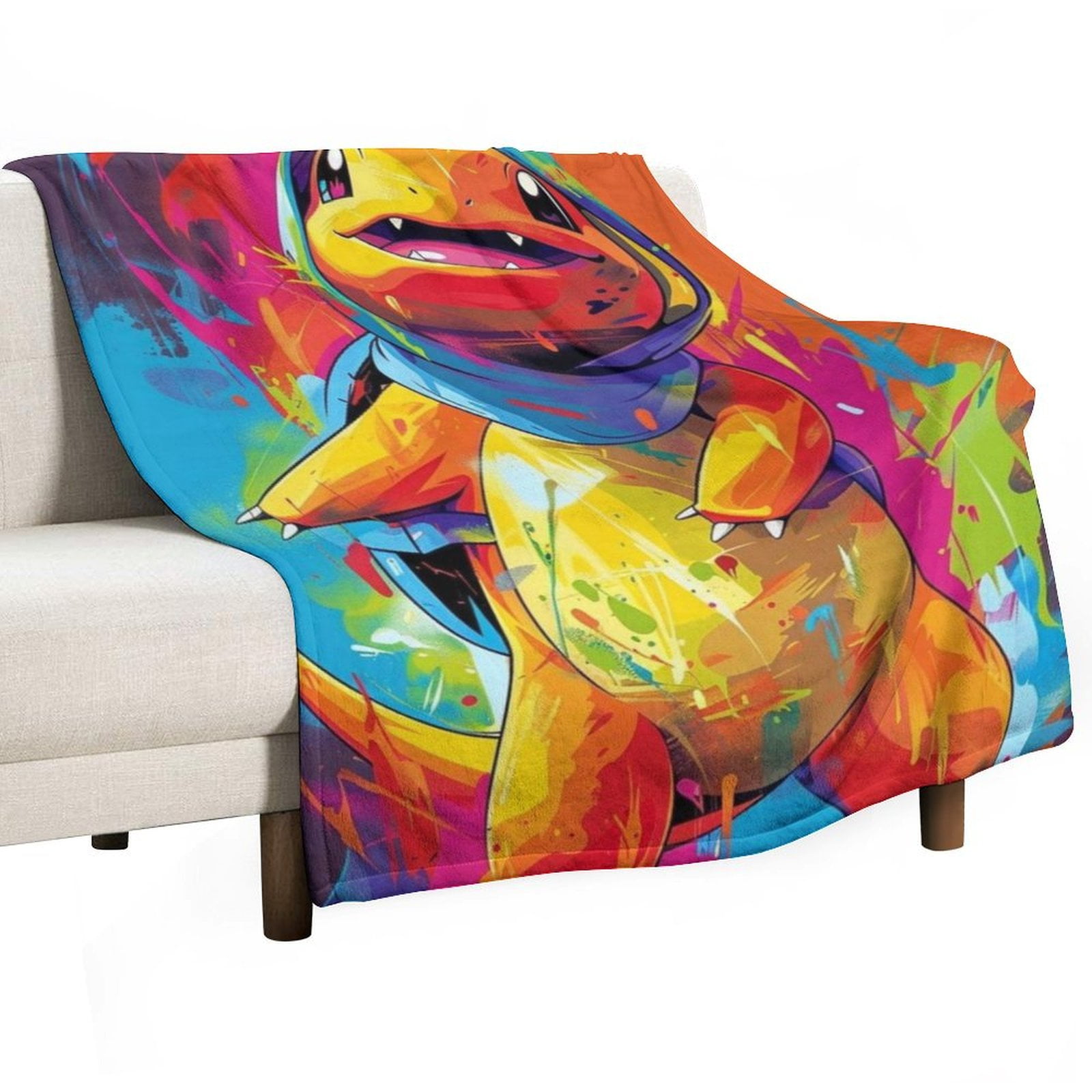 Cozy Cartoon Pokemon Themed Blanket - Ultra-Soft Fleece Throw Warm ...