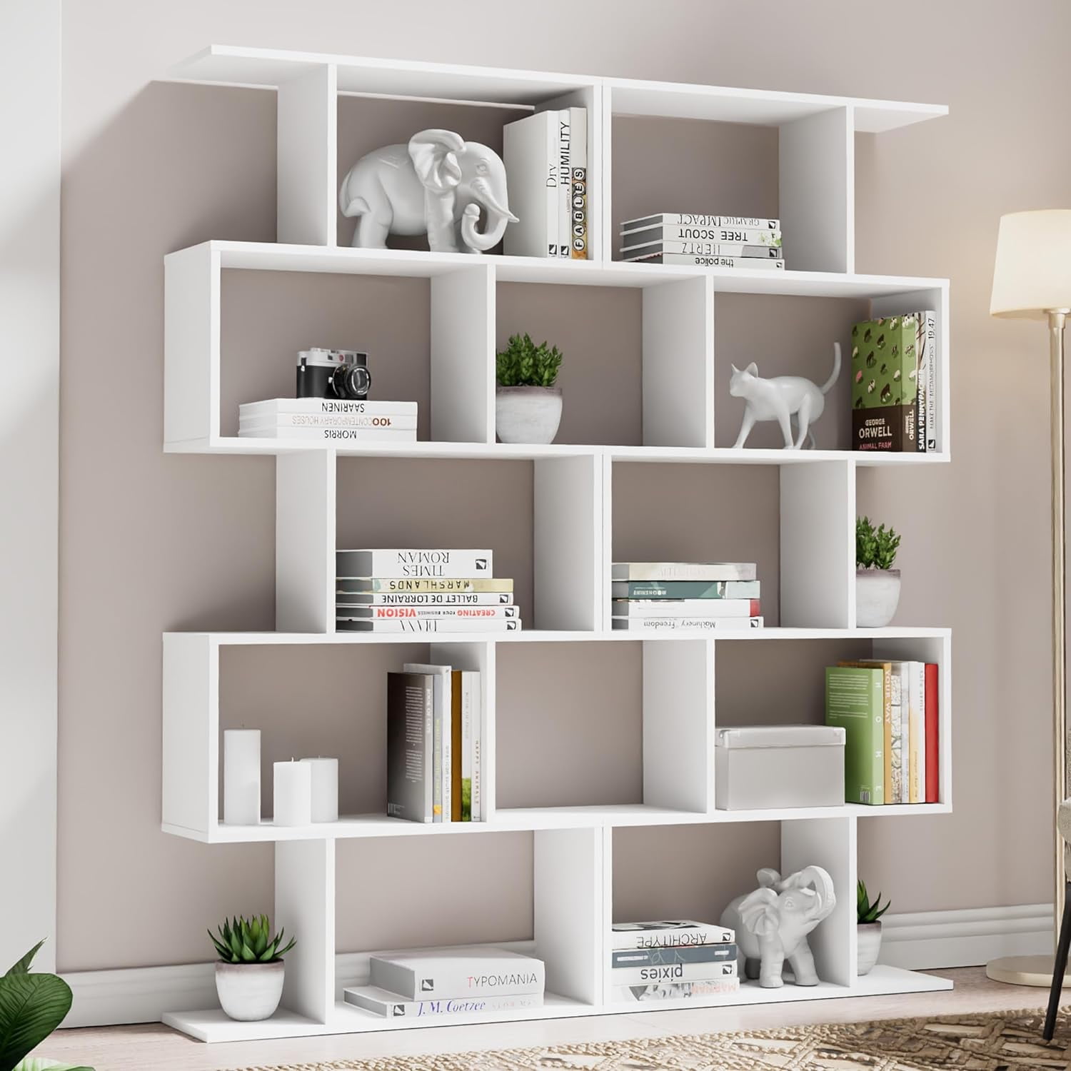Cozy Castle Bookcase, Modern Bookshelf, Room Divider Bookshelf, Tall ...