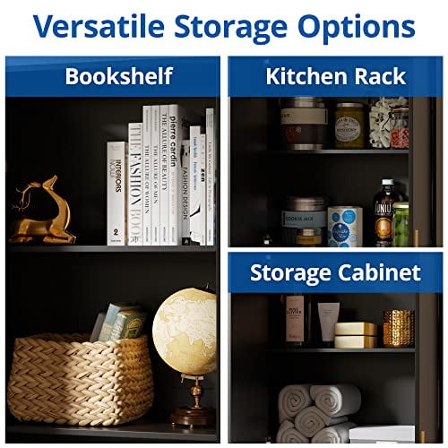 Cozy Castle Kitchen Pantry Cabinet, 71" Tall Wood Storage Cabinet with ...