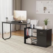 Homieasy 60 Inch L Shaped Electric Desk with Power Outlet, USB Ports ...